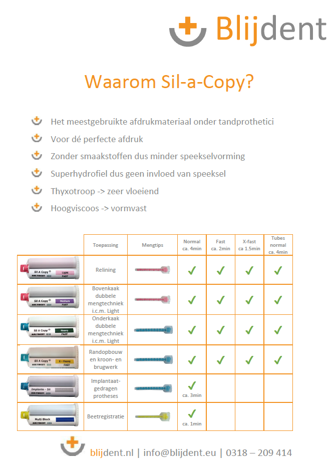 Sil-A-Copy Light X-FAST 10x50ml | Blijdent